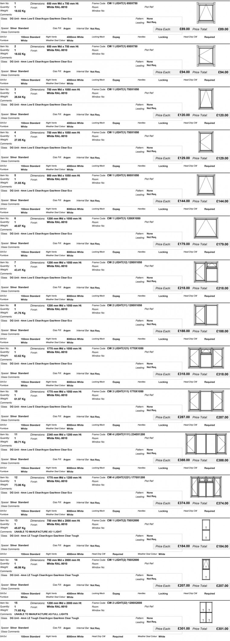 Material Specification – Timber Windows and Doors - Value Mobile Homes