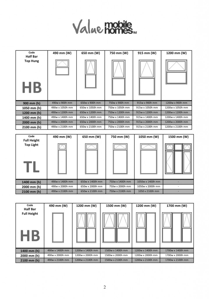 SPECIFICATION – WINDOWS CHARTS - Value Mobile Homes